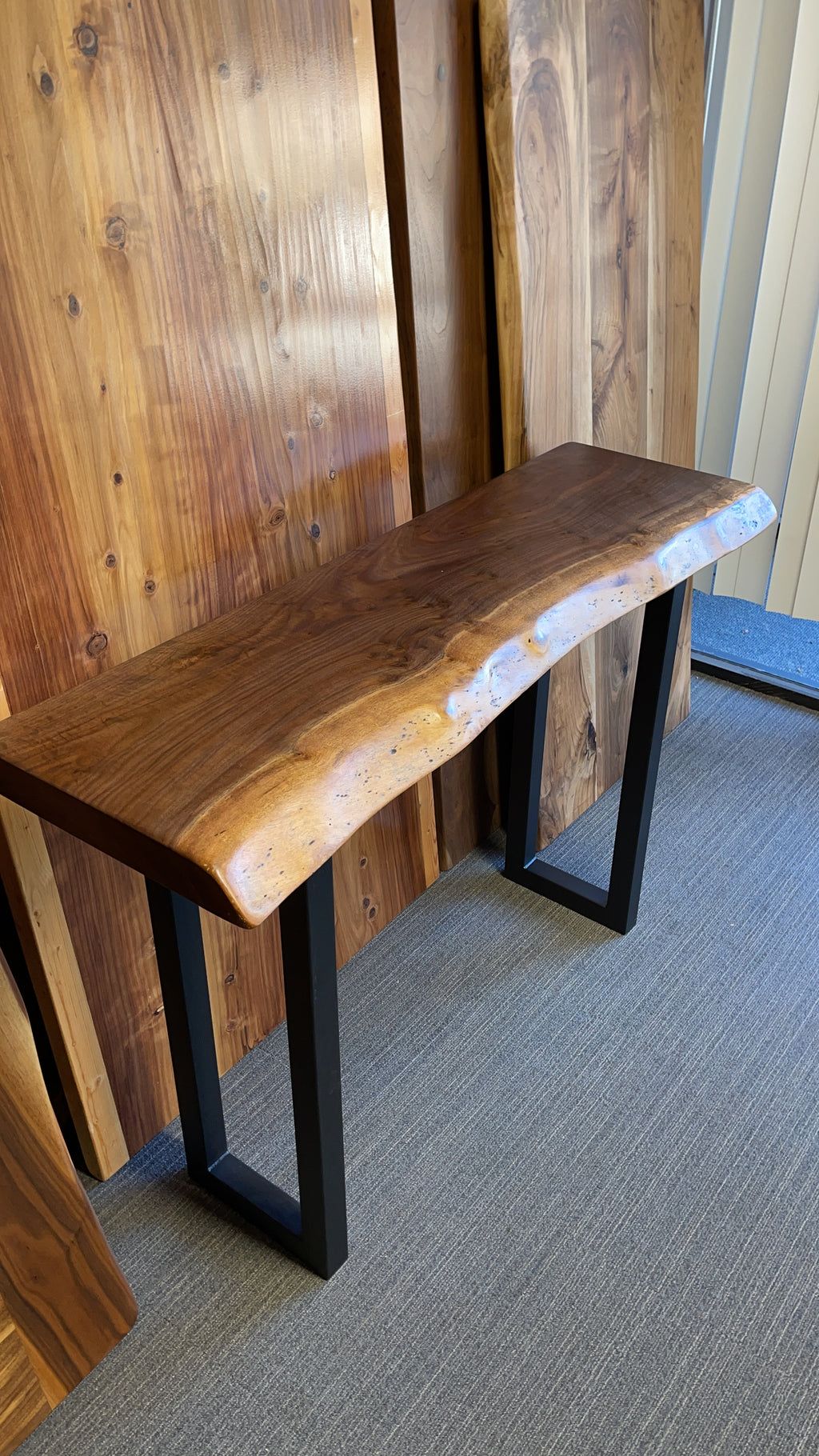 Modern Black Walnut Entryway Table in San Francisco – ThunderWood Studio