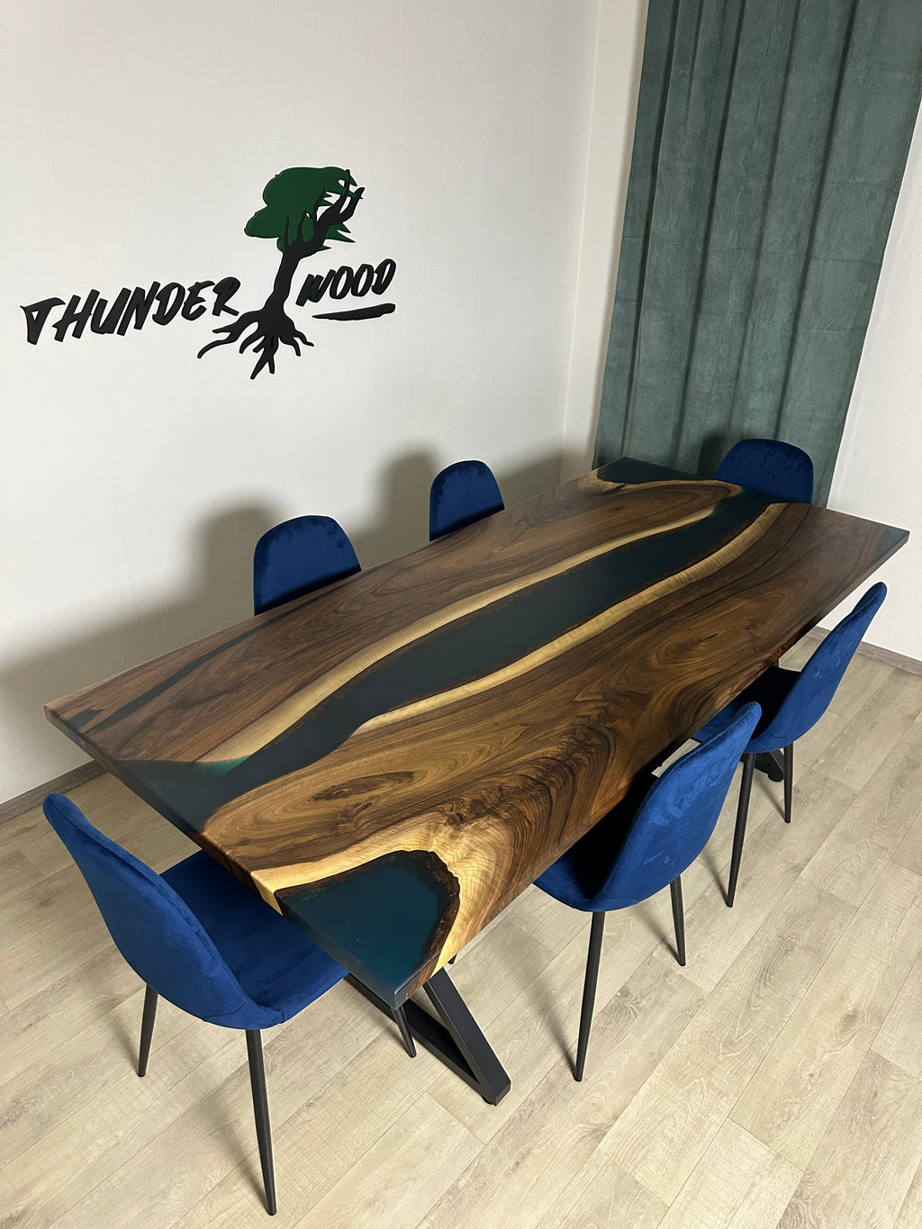 Walnut Wood River Dining Table for 8 – ThunderWood Studio