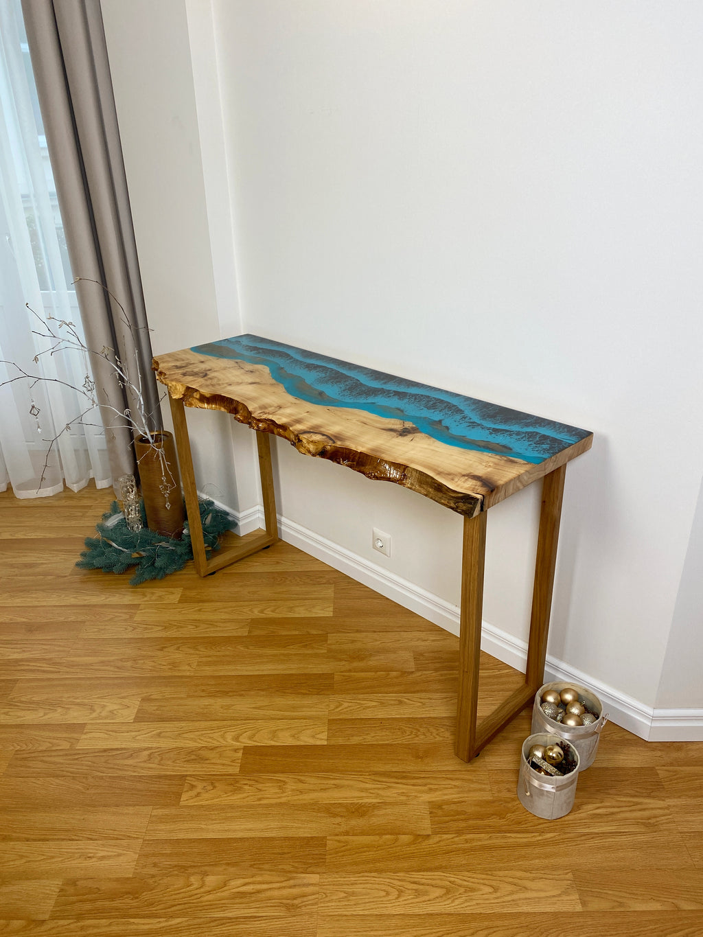 Epoxy Resin Console Table – ThunderWood Studio