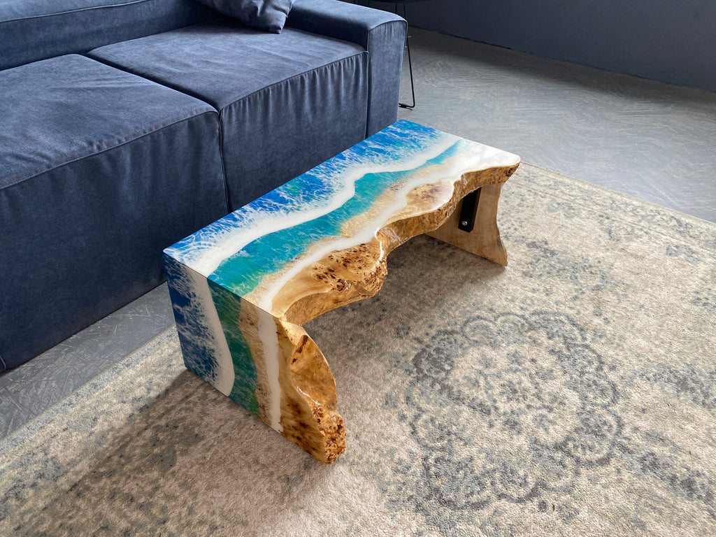 Epoxy Resin Waterfall Coffee Table – ThunderWood Studio