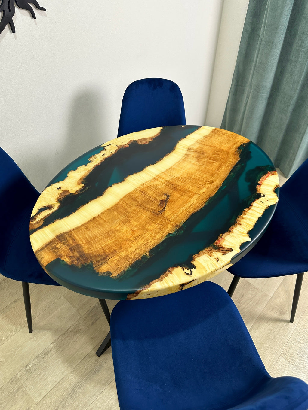 Maple Epoxy Dining Table for 4 – ThunderWood Studio