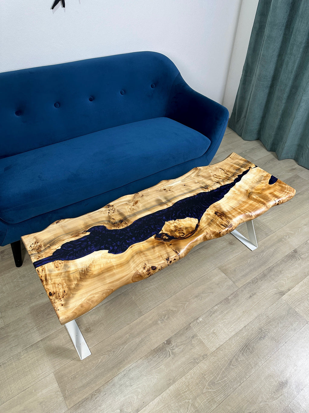 Epoxy Dark Violet Coffee Table – ThunderWood Studio