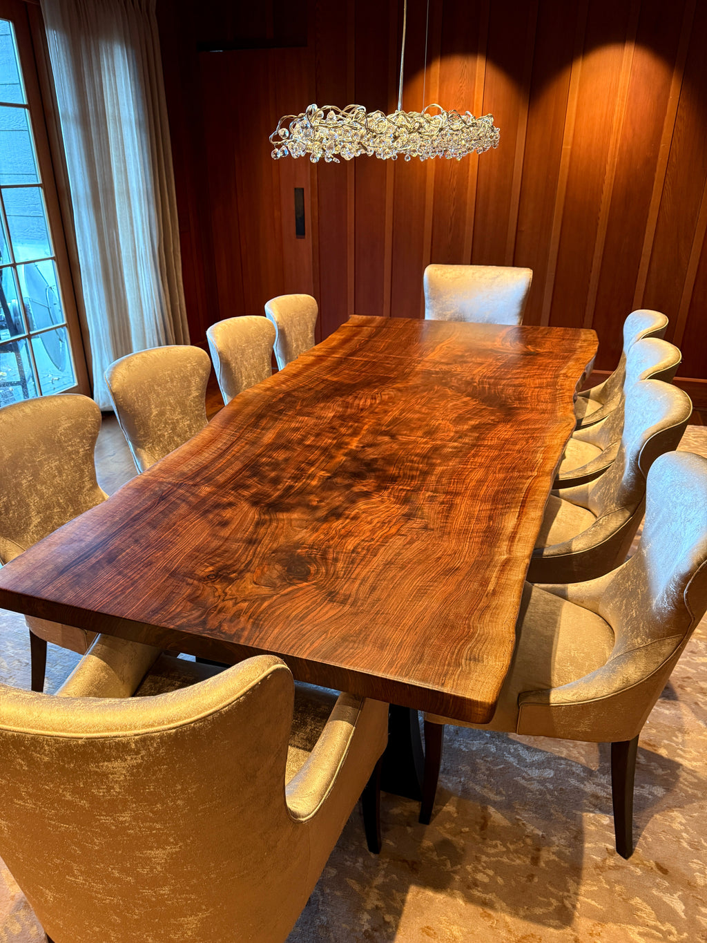 American Black Walnut Slab Conference table – ThunderWood Studio